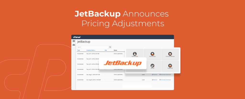 JetApps Announces Price Increase for JetBackup Licenses | cPanel