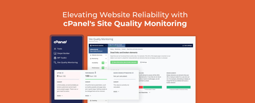 Elevating Website Reliability with cPanel's Site Quality Monitoring | cPanel